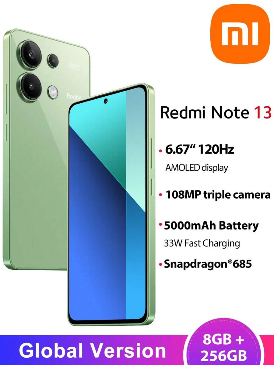 xiaomi Smartphone Xiaomi Redmi Note 13 4g 8gb+256gb Versão Global ...