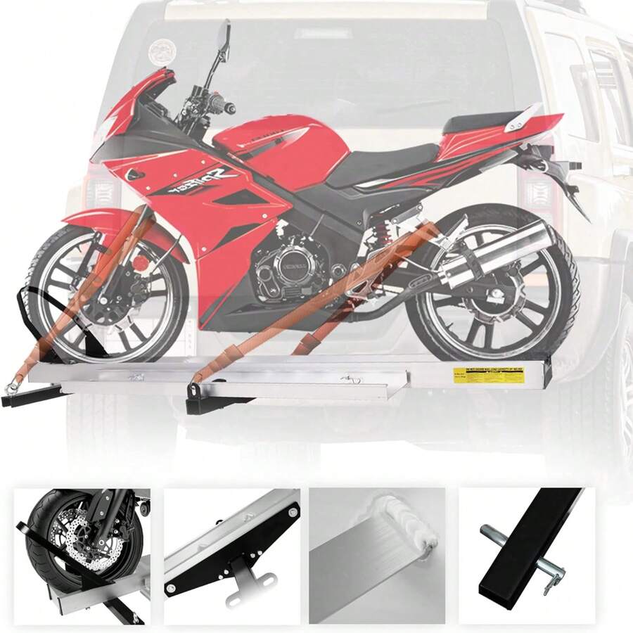 DC DICLASSE Motorcycle Carrier With Loading Ramp Hitch-Mounted Scooter ...
