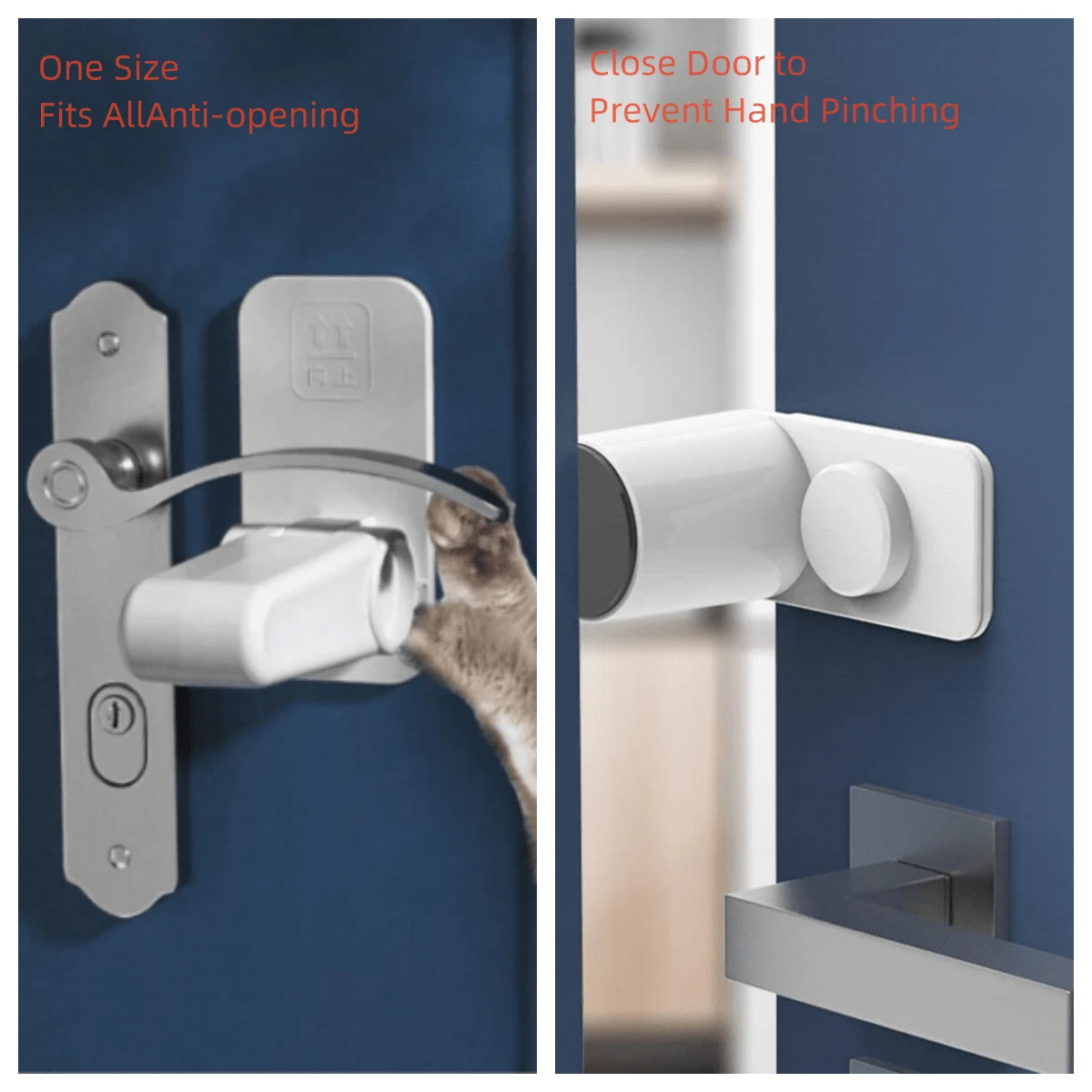 Safety Lock Door Handle Fixing Lock, Pet Proof And Childproof, Door ...