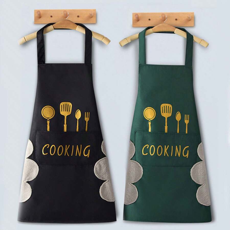 Waterproof And Oil-Proof Kitchen Apron, Household Cooking Apron, Anti ...