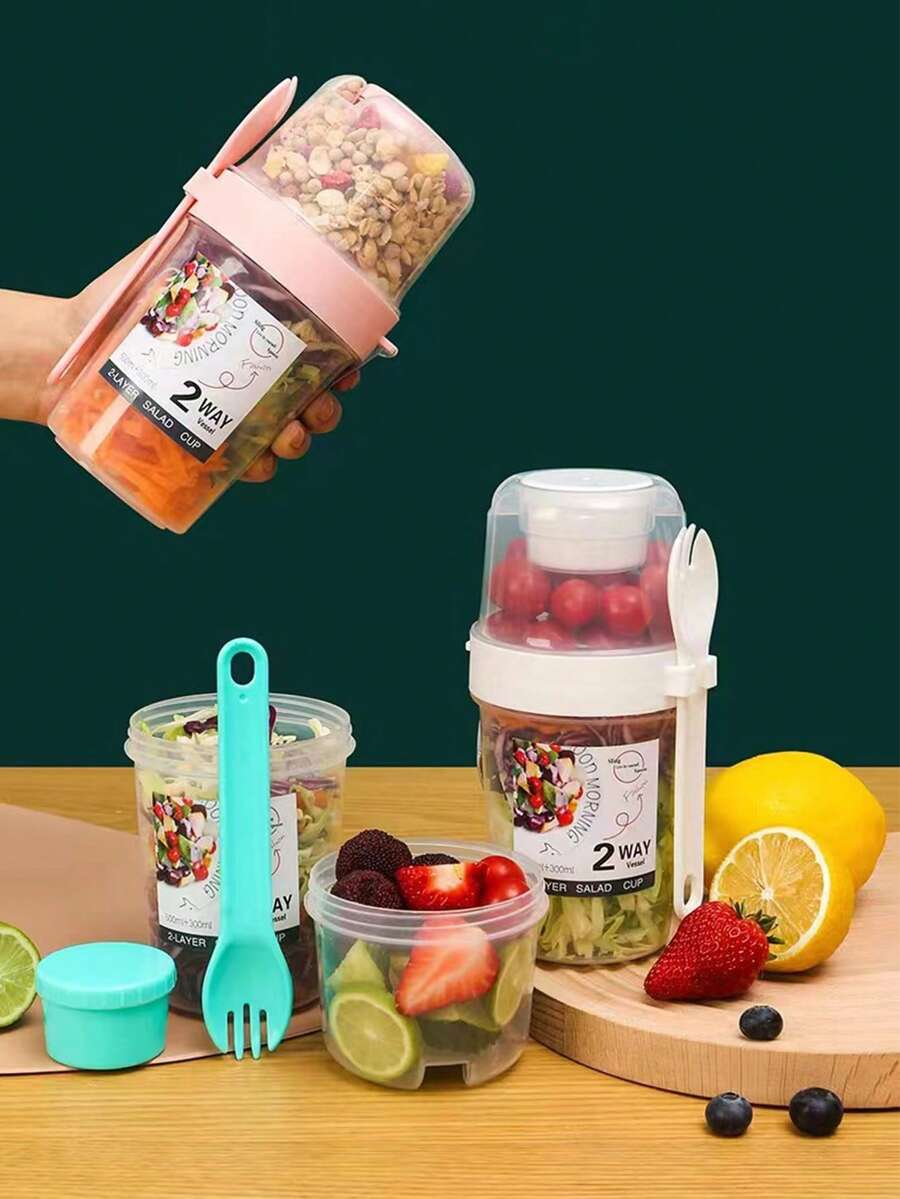 1pc Salad Shaker Portable Multi Functional Breakfast Cup Grain Cup ...