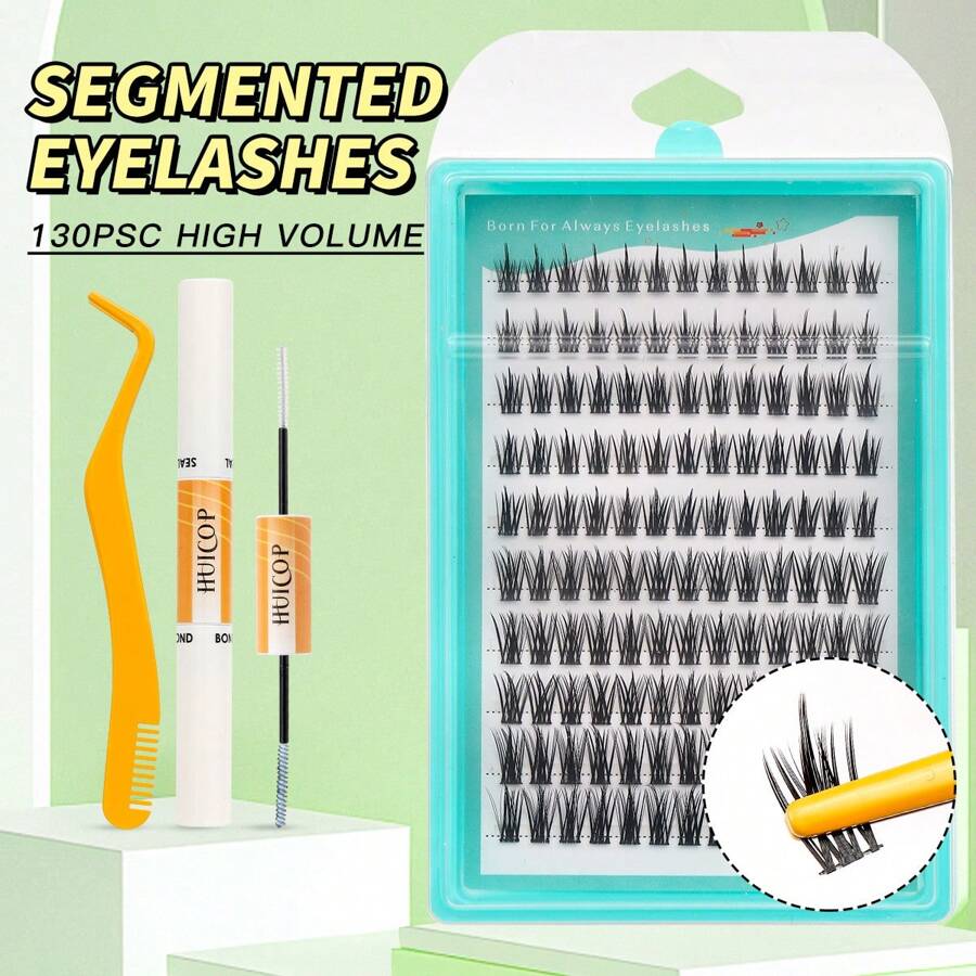 Diy Eyelash Extension Kit, 100 Pcs Lash Clusters Slim Stems, Super ...