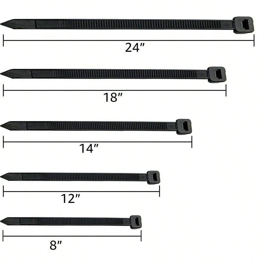 1 Pack Of 250pcs 4.8*200/8 Inches Long Sturdy, Durable, And Anti-Oxidation Nylon Cable Ties In ...