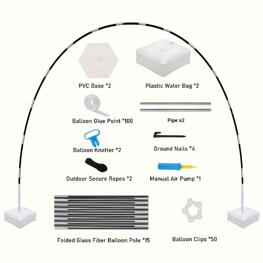 Balloon Arch Kit, 10ft Wide & 9ft Tall Adjustable Balloon Arch Stand ... Balloon Arch Kit, 10ft Wide & 9ft Tall Adjustable Balloon Arch Stand ...