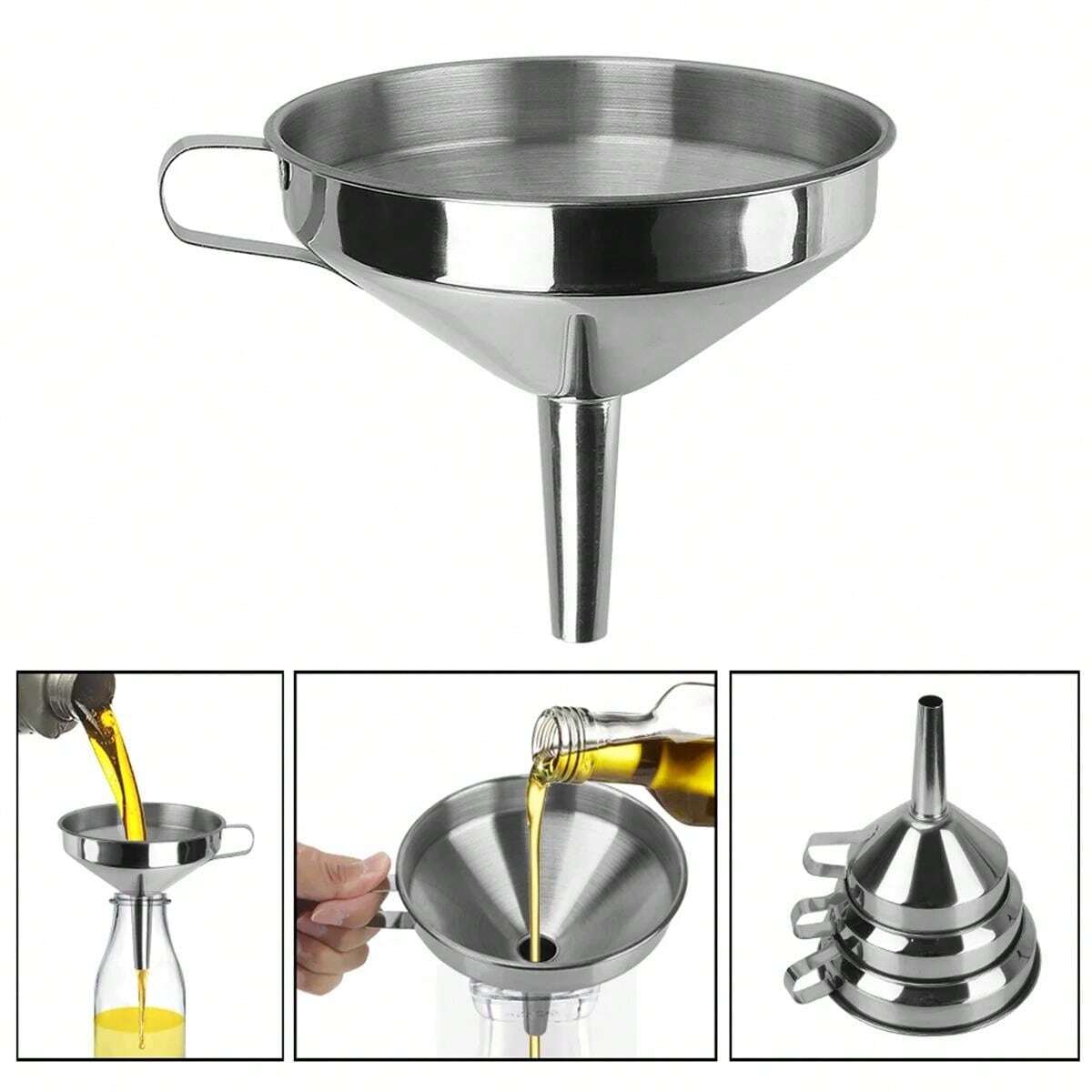 KMT 5.7cm Stainless Steel Funnel Mini Funnel Oil Spill Wine Spill Tool ...