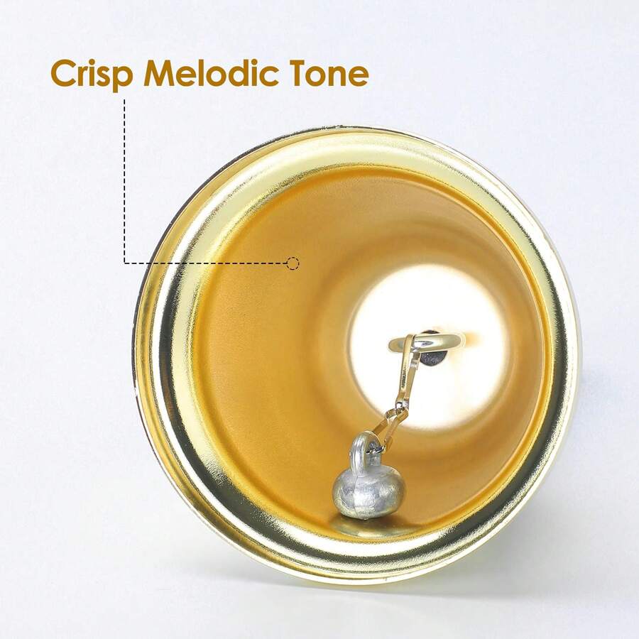 MROCO 1 Pcs Gold Hand Bell Steel Hand Bell Call Bell For Wedding ...