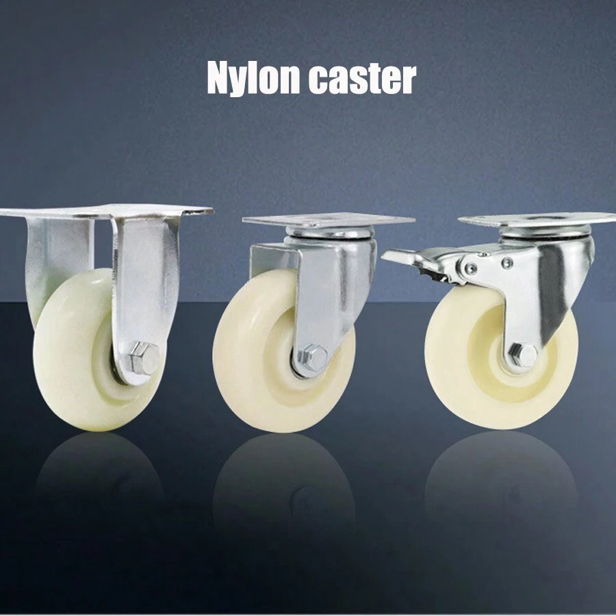 IPC Nylon Caster Bearing Universal Wheel With Brake Plate Hand Push ...