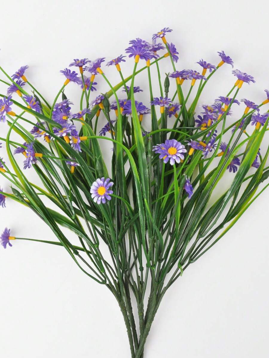 4PCS 13.78-Inch Daisy Artificial Flower Plastic Flower Head Outdoor ...