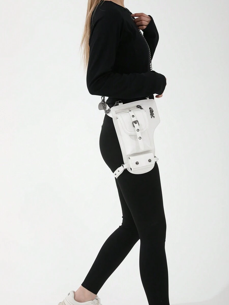 Y2k Style Thigh High Waist Binding Women's Jumpsuit With Detachable ...