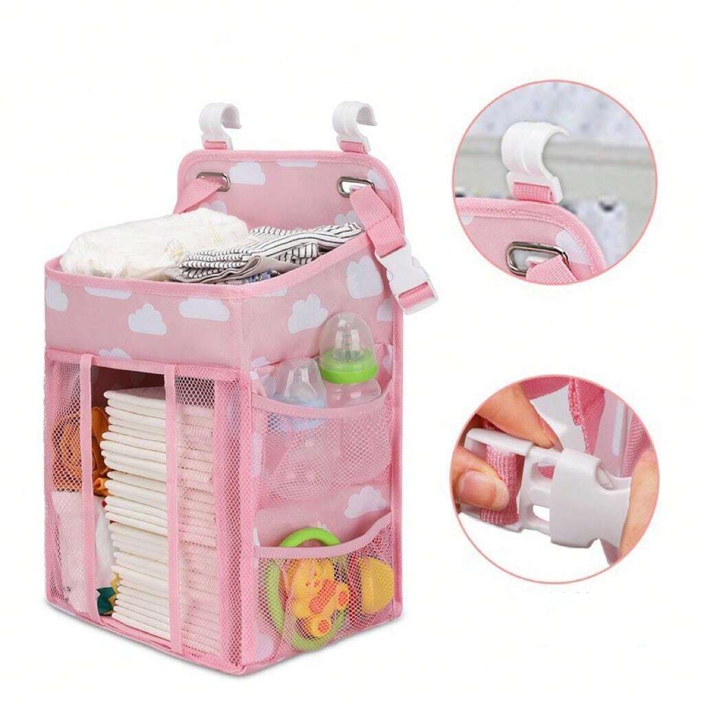 Diaper Storage Caddy - Hanging Diaper Stacker Organizer For Baby Crib ...