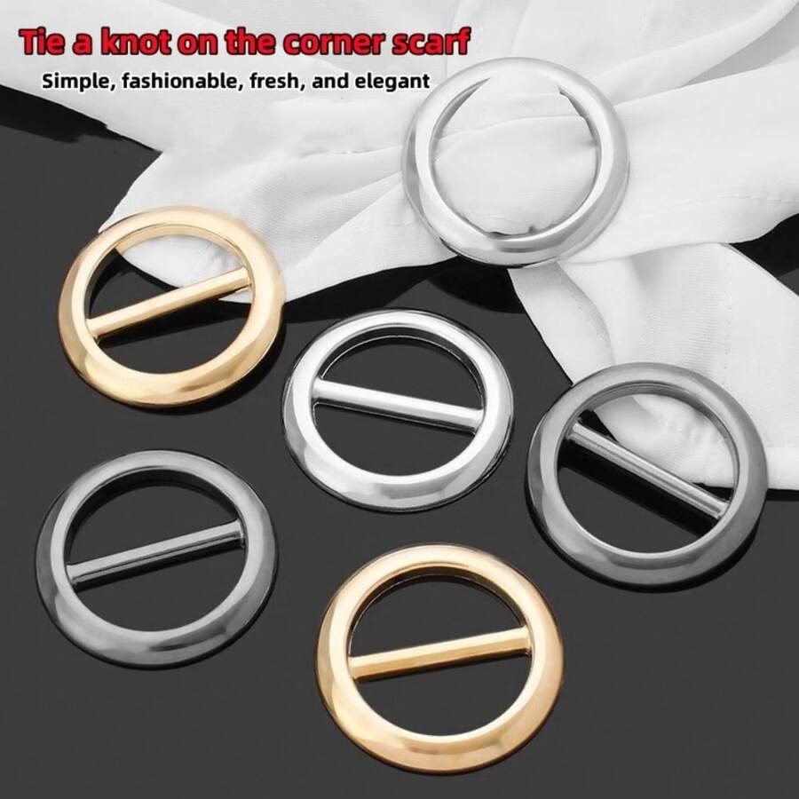 3pcs Elegant Metal Scarf & Accessory Clips - Versatile Fashion ...
