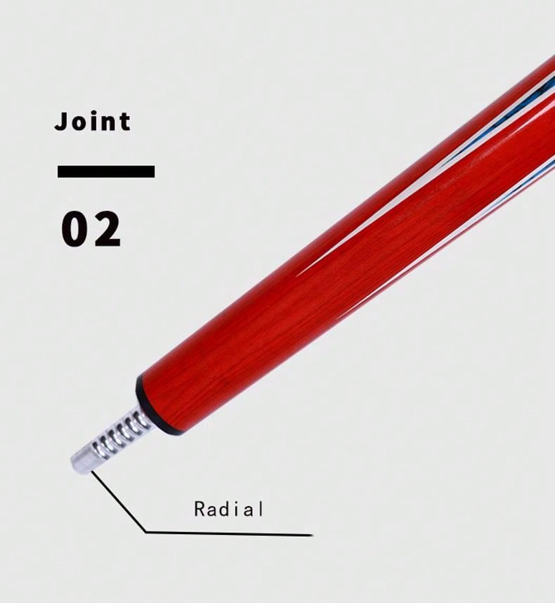 Carbon Fiber Shaft 1/2 Play Cue Black Technology Radial Pin Joint Red ...
