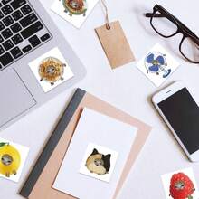 69pcs Cute Waterproof Stickers Set With Cute Food, Cat Head & Meme ...