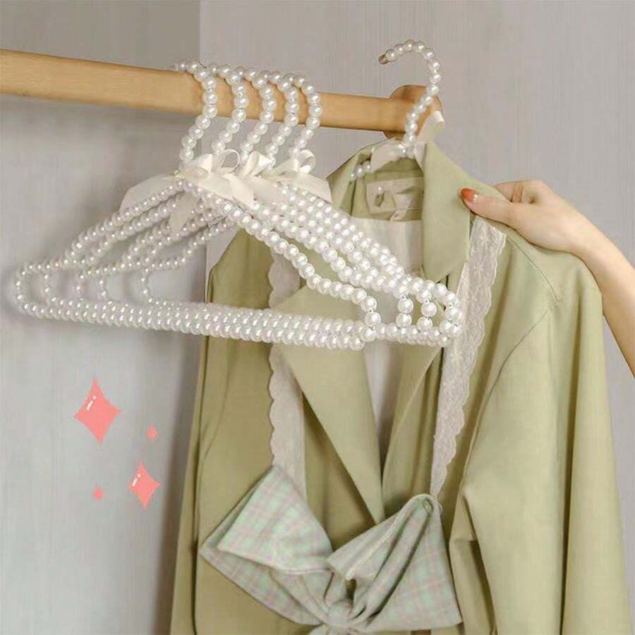 1 percha de ropa decorada con lazo de perlas, perfecta para vestido de ...
