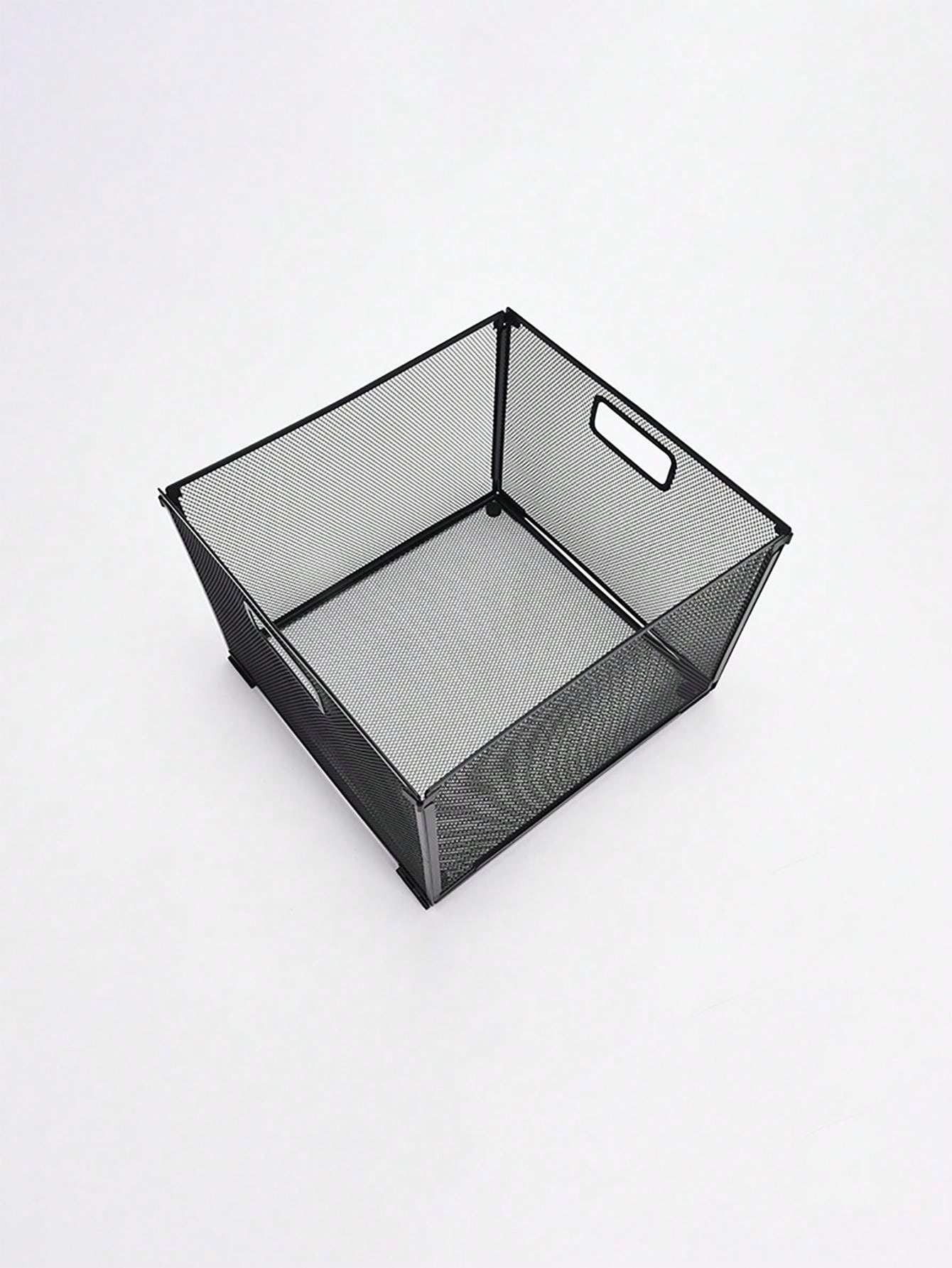 Office Folder Holder Organizer Foldable Mesh File Box Storage Crate ...