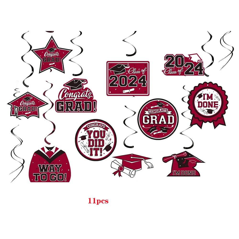 11pcs/Set, 2024 Graduation Decorations Class Of 2024, Graduation ...