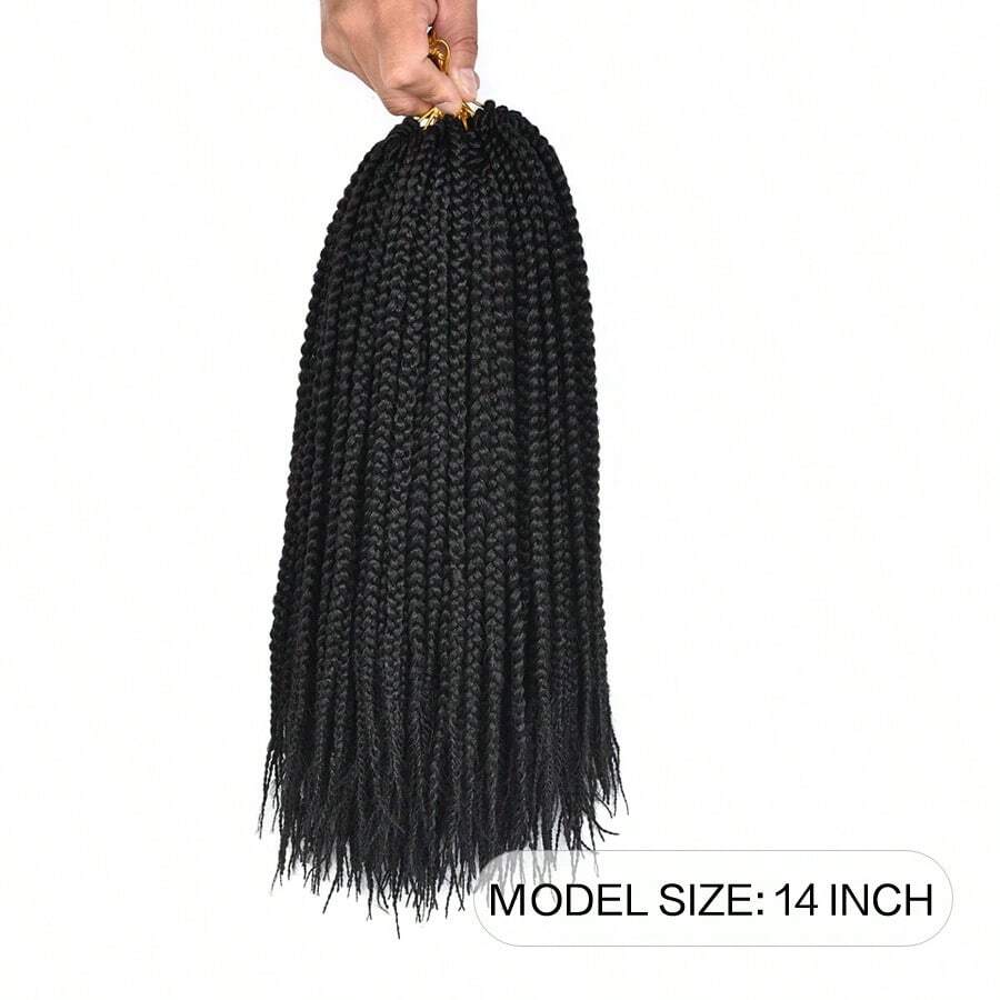 Box Braids Crochet Hair 14Inch Short Crochet Braids Pre Looped Crochet ...