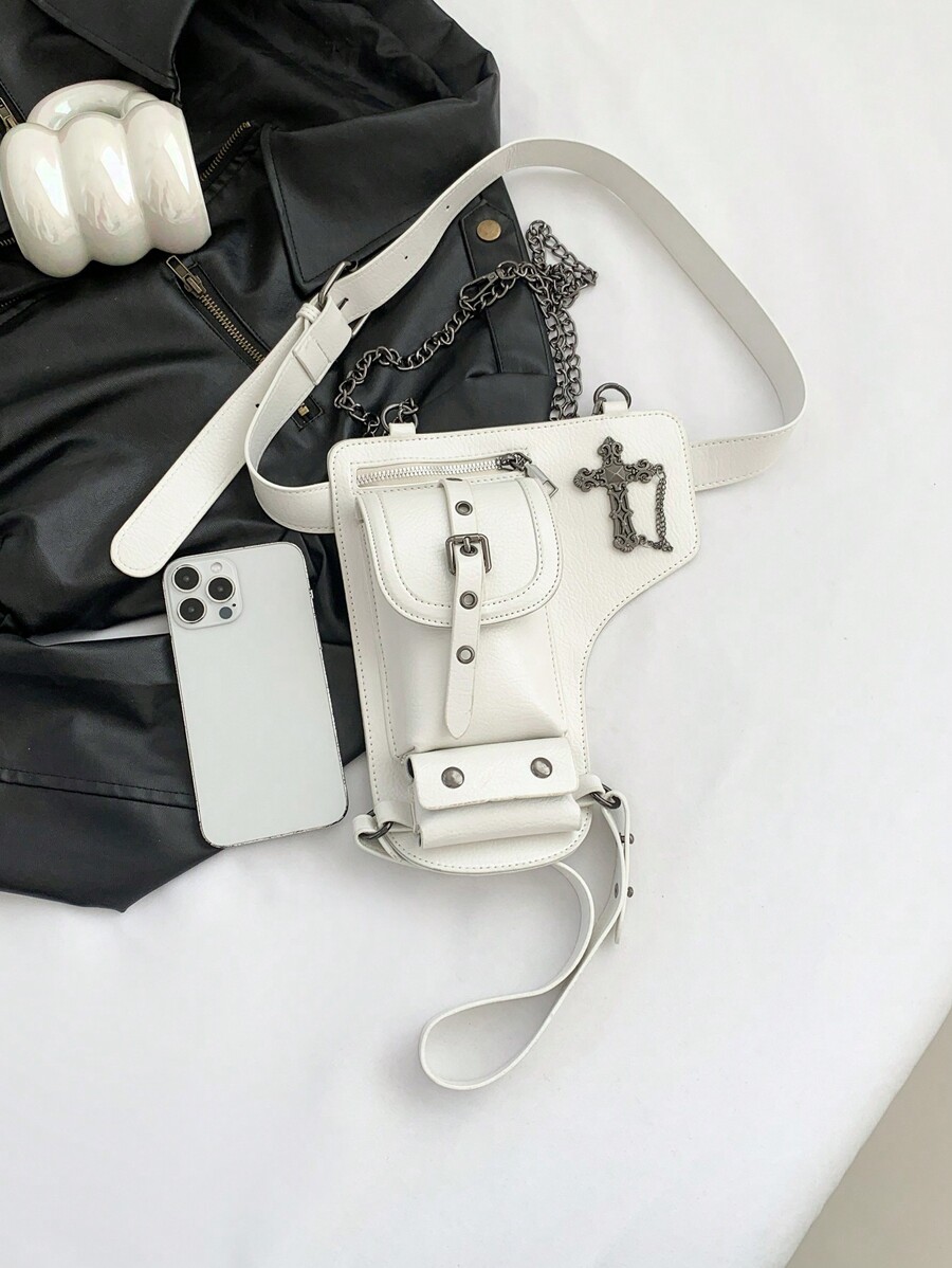 Y2k Style Thigh High Waist Binding Women's Jumpsuit With Detachable ...