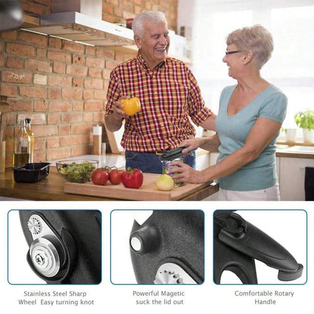 1pc 8-In-1 Multifunctional Mechanical Can Opener, Manual Safe Side Cut ...