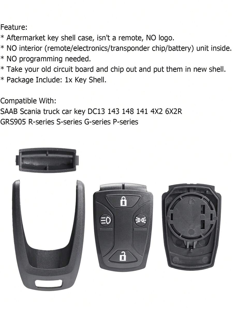 Smart Remote Car Key Fob Shell Case Cover Replacement 4 Buttons For ...