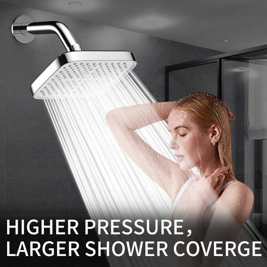 A Top Spray Showerhead - 5inch Five-Mode Adjustable Nozzle + 5.9inch ...