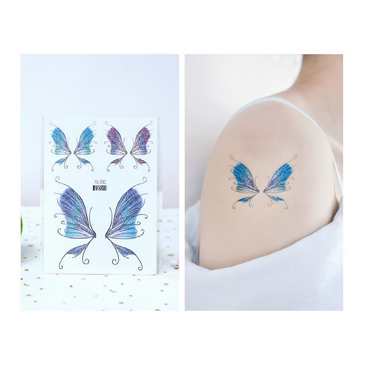 26 PCS Butterfly Tattoo Stickers For Women And Girls, Realistic Fake ...