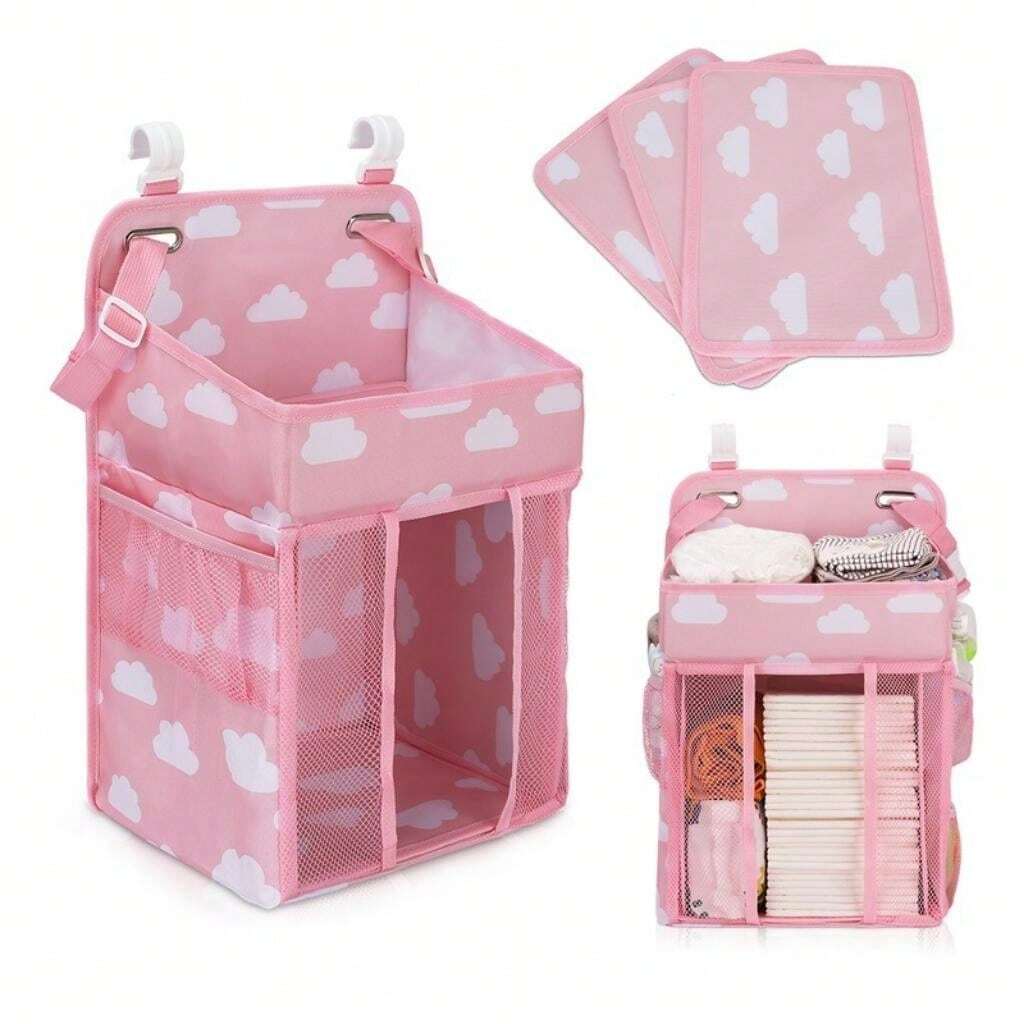 Diaper Storage Caddy - Hanging Diaper Stacker Organizer For Baby Crib ...
