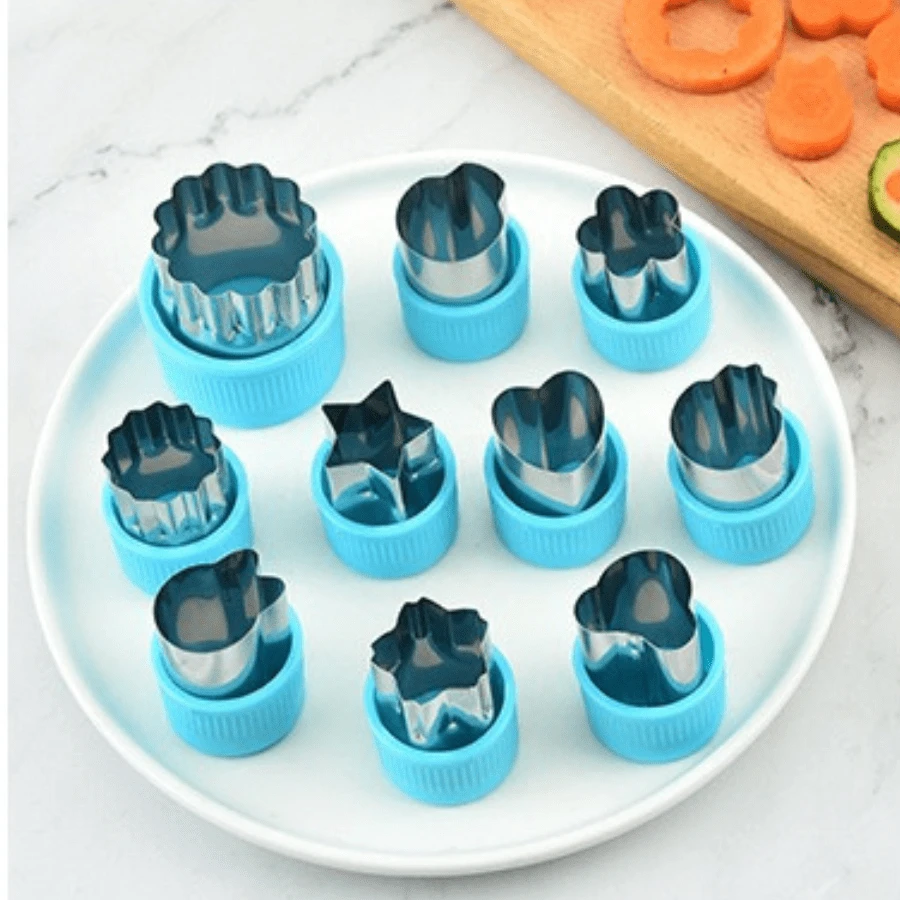 Prettyfine 10 PCS Cookie Cutter Set, Fruit Cutters Shapes For Kids ...
