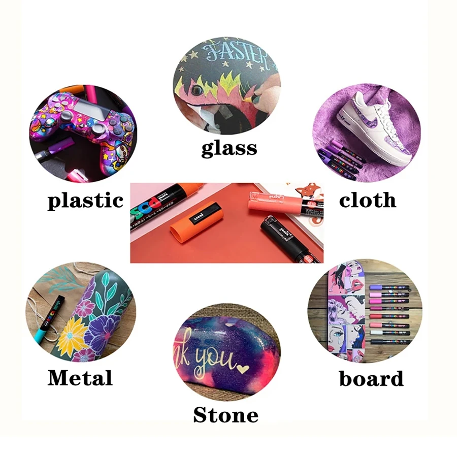 UNI POSCA Marker New Packaging Set PC-1M PC-3M PC-5M POP Advertising ...