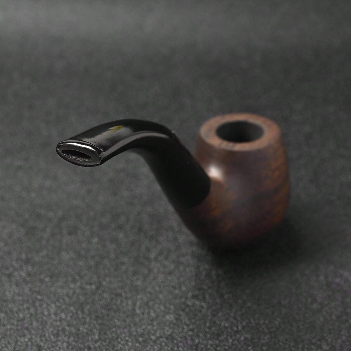 Premium 9MM Bore Natural Black Ebony Wood Pipe - Ideal Gift For Lovers ...