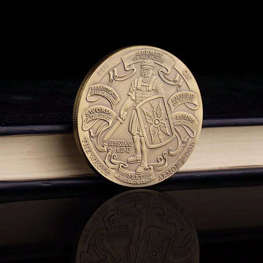 1Pc Put On The Whole Armor Of God Coin Commemorative Coins Challenge ...