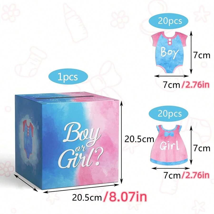 Baby Gender Reveal Voting Box With 40 Ballot Cards Gender Reveal Voting ... Baby Gender Reveal Voting Box With 40 Ballot Cards Gender Reveal Voting ...