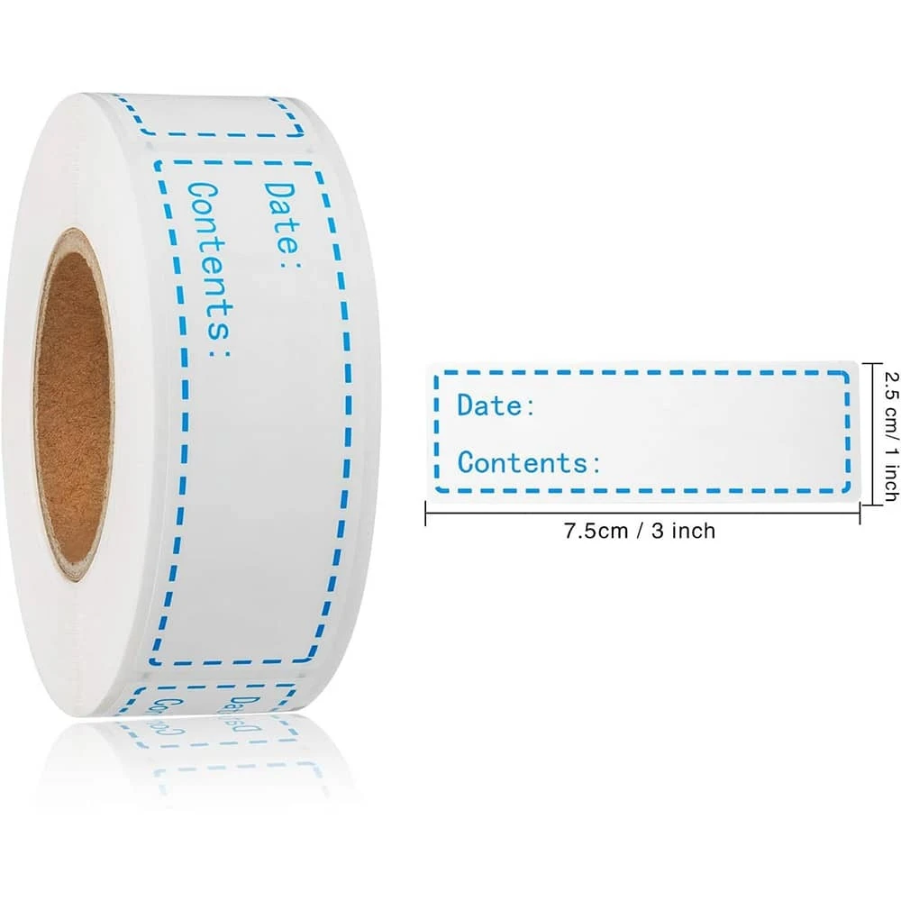 1roll Removable Freezer Labels,1 X 3 Inch 125 Labels Food Labels For ...