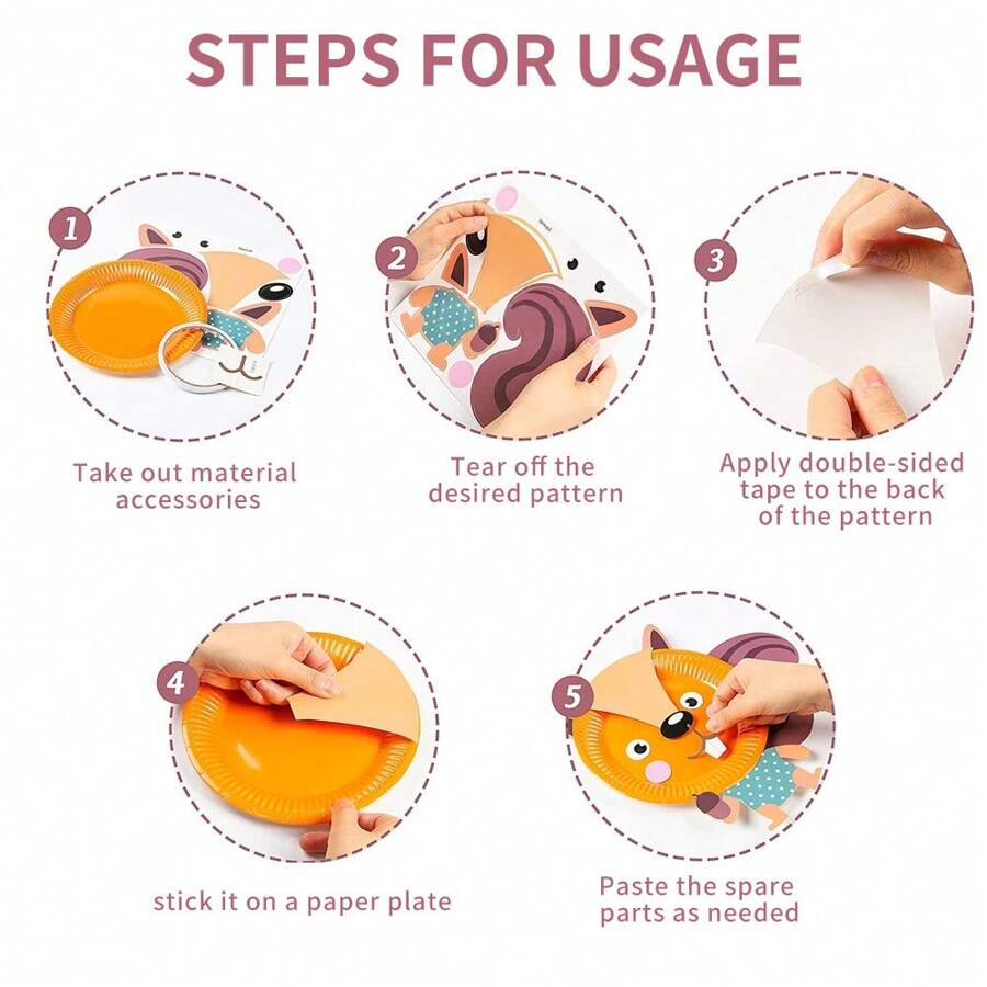 Arts And Crafts For Kids, Paper Plate Painting Material Kit ,Round ...