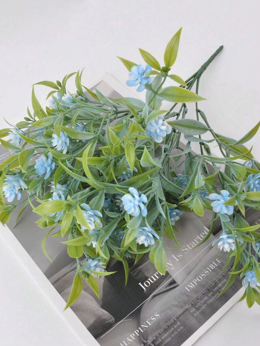 2PCS 14.17-Inch Flocking Artificial Flowers Water Plants Plastic Flower ...