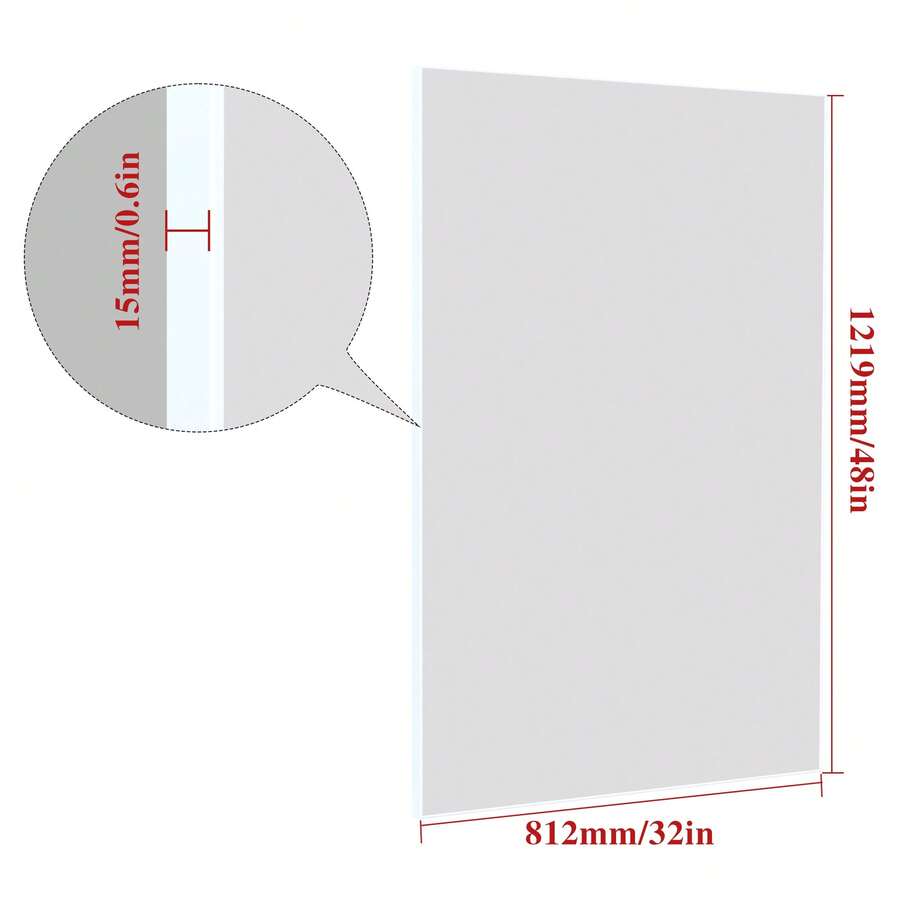 BEAUTME Wall Mirror For Bathroom, 48 X 32 Inch Modern Bathroom Wall ...