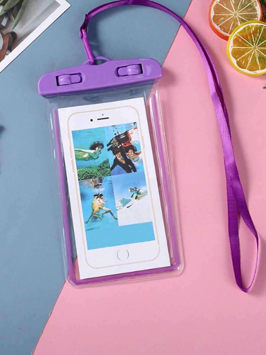 1pc Luminous PVC Cell Phone Waterproof Bag Transparent Fluorescent ...