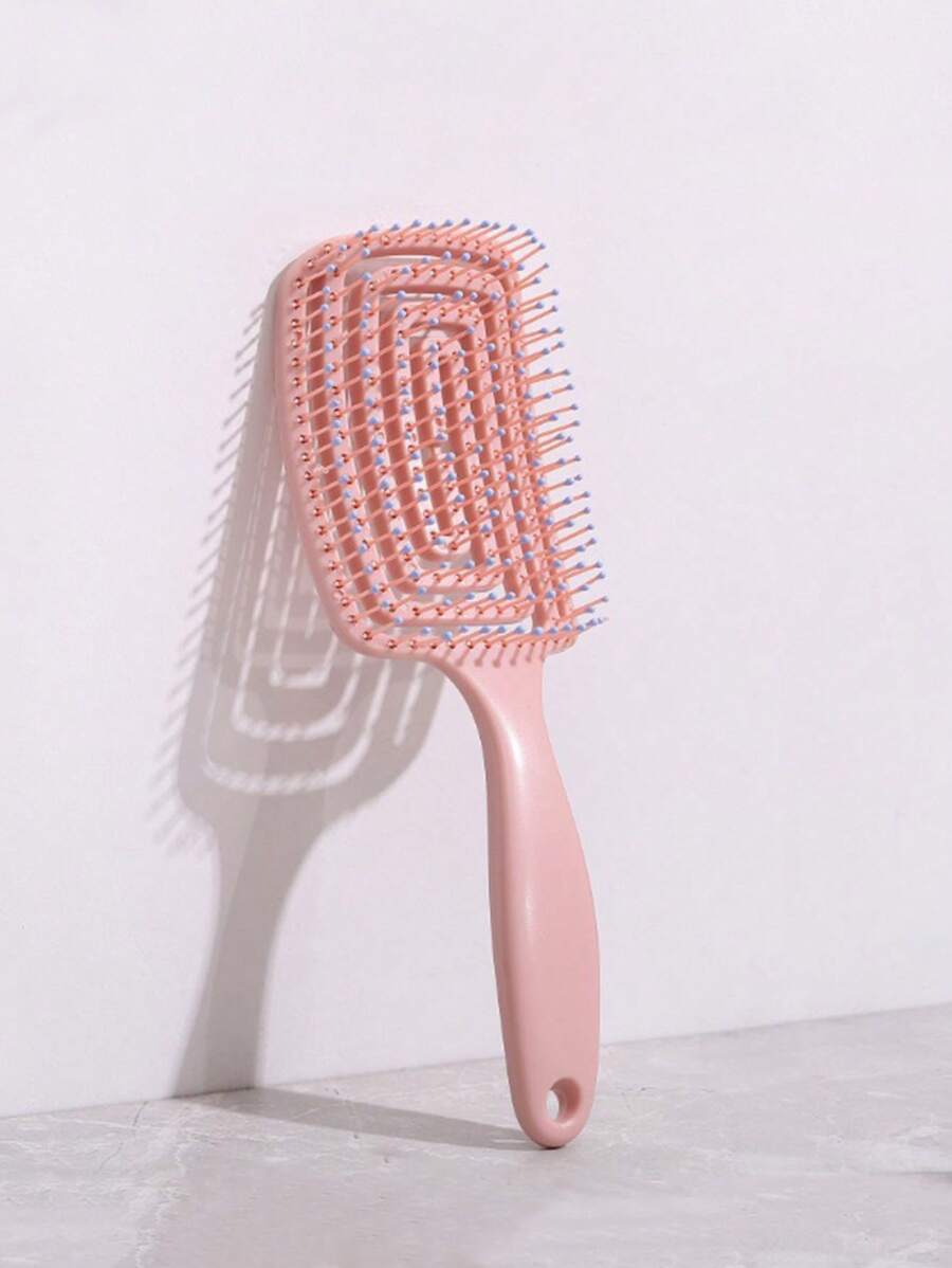 1pc Large Curved Comb With Styling Airbag Ribs And Hollowed-Out Design ...