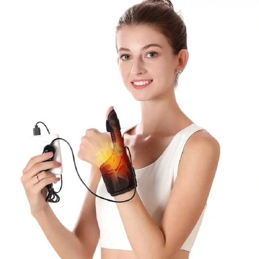 Usb Electric Heated Hand And Wrist Massager With Vibration Heating Pad Designed For Hand