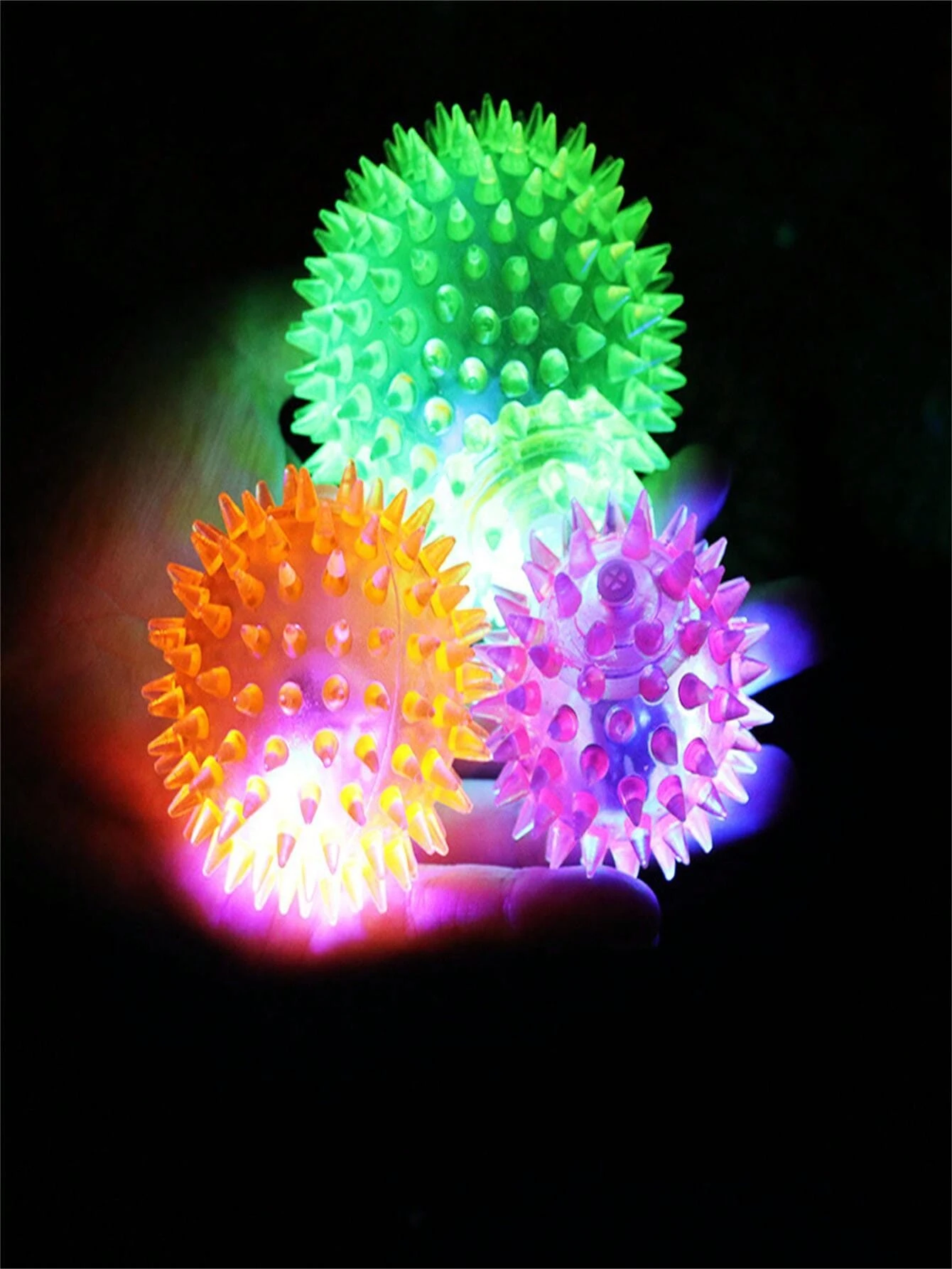 2 Flickering Pointed Pressure Massage Balls - Perfect For Parties, Students, And Stress ...