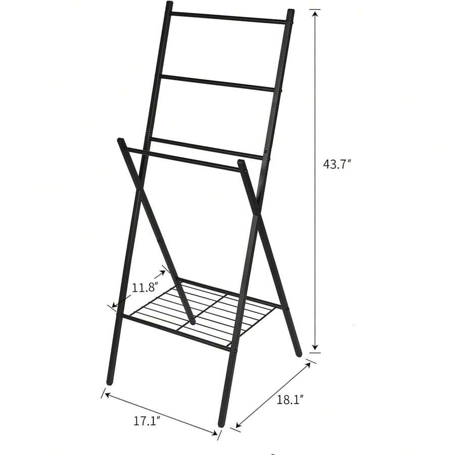 43 Inches Tall Freestanding Towel Racks For Bathroom, X-Shaped Metal ...