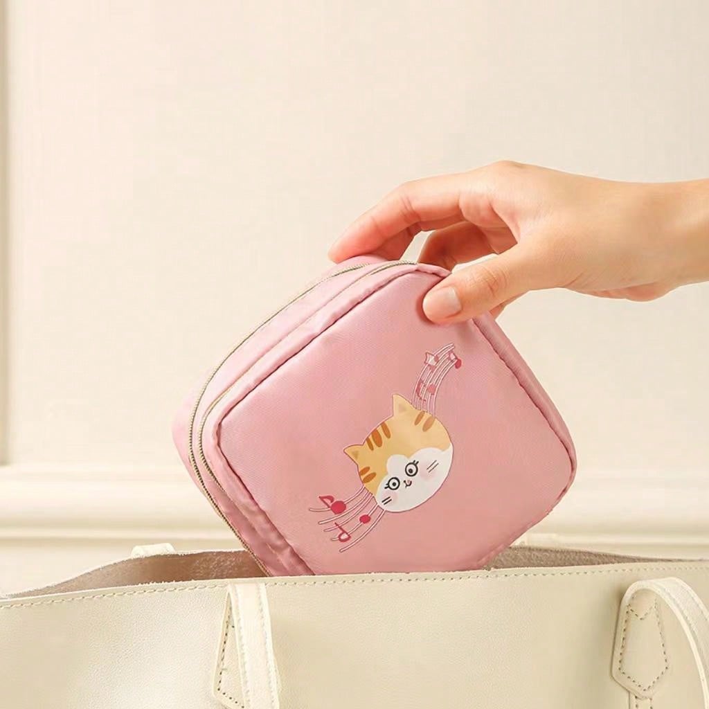 Double Layer Sanitary Pad Storage Pouch Portable And Large Capacity ...