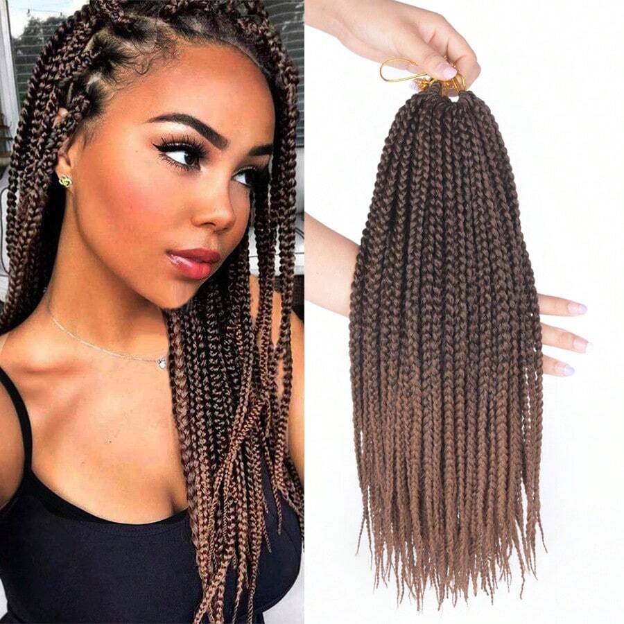 Cabello De Crochet De Trenzas De Caja 14 Pulgadas, Trenzas De Crochet ...