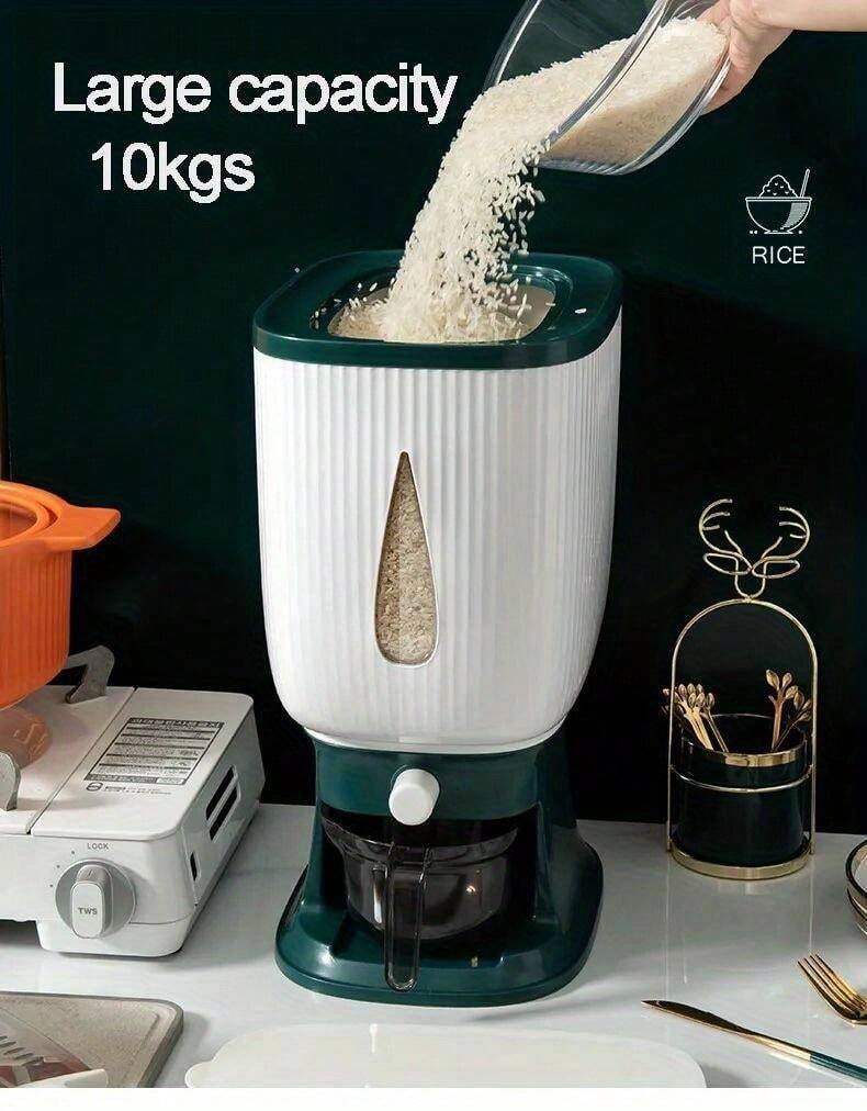 1pc 10kg Rice Bucket, Large Capacity Cereal Container, Moisture-Proof ...