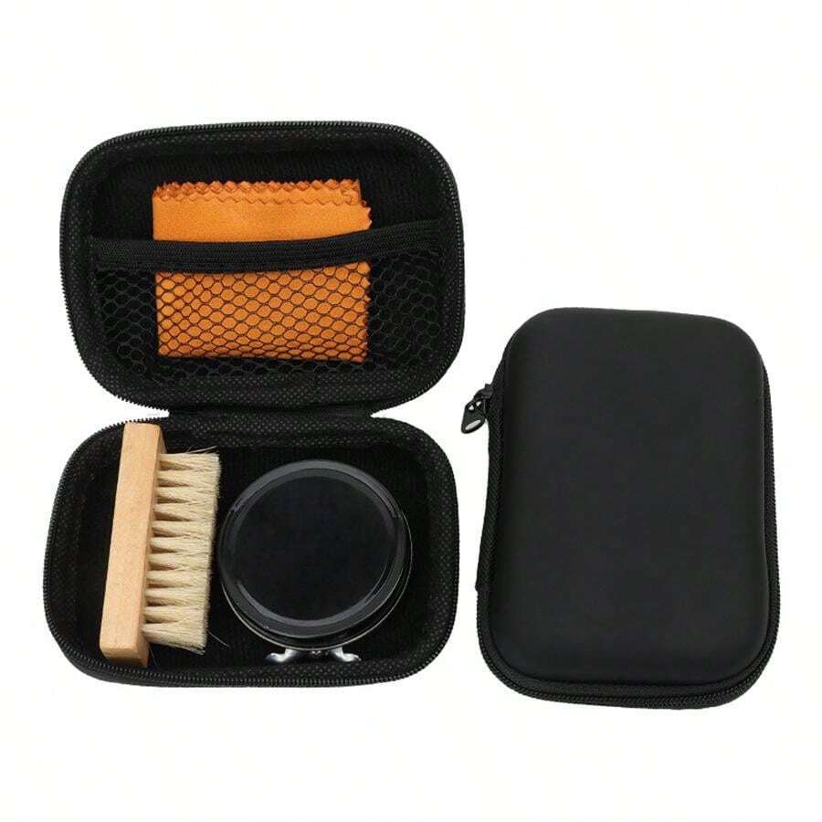 Shoe Polish Kit For Men&Women, Leather Shoe Shine Kit With Soft Bristle ...