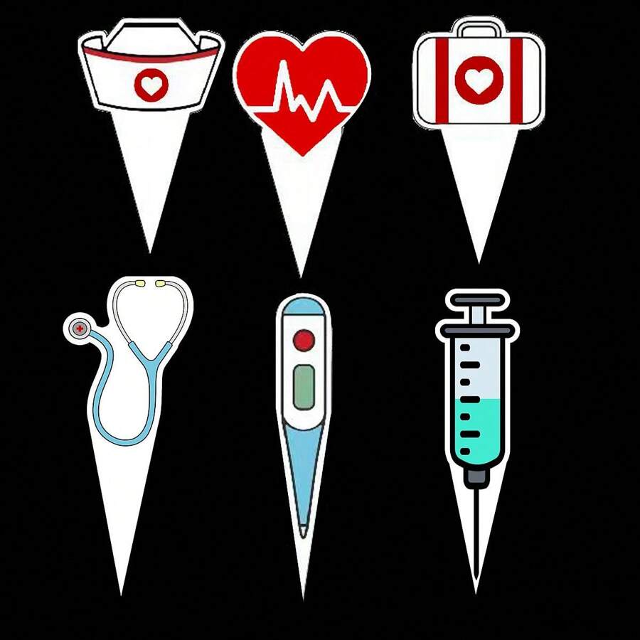 48pcs Beautiful Angel & Medical Stuff Inspired Cupcake Toppers ...