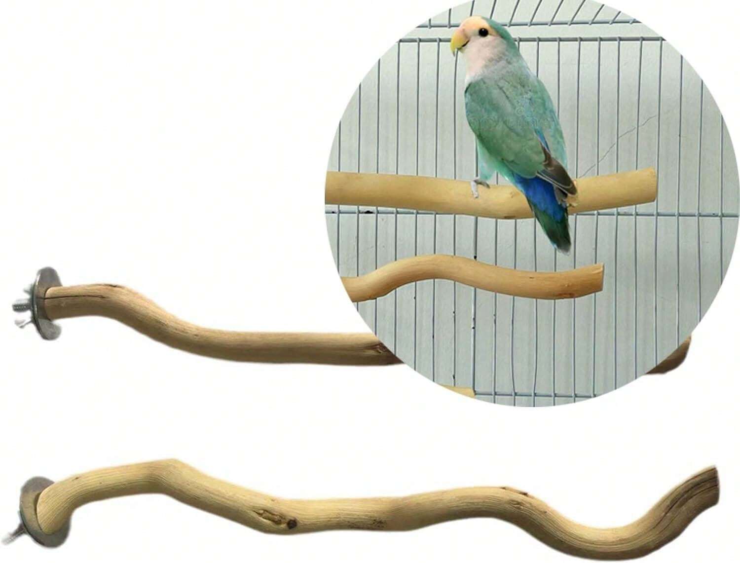 1pc Natural Solid Wood Bird Perch Stand, Perch Rod, Grinding Claw Stick ...