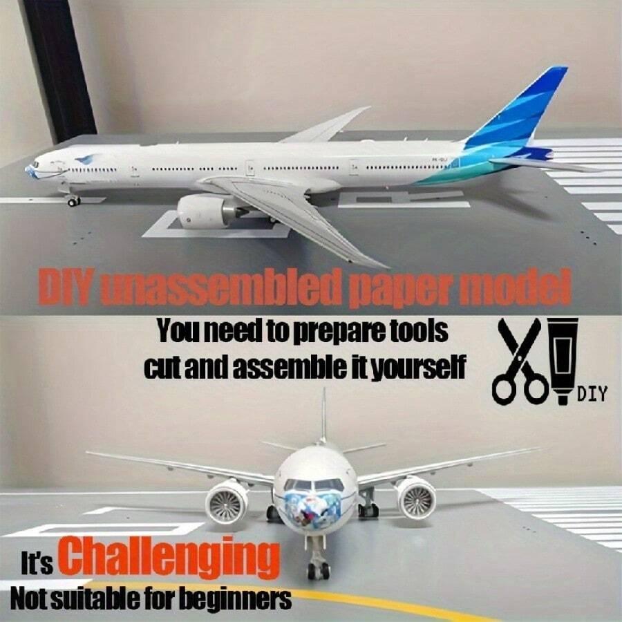 Garuda Indonesia Boeing 737-800 Aircraft 1:100 DIY Paper Model Handmade ...