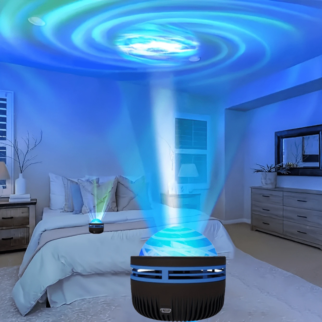 1pc LED Star Projector Nebula Night Light Room Rotating Star Projector ...