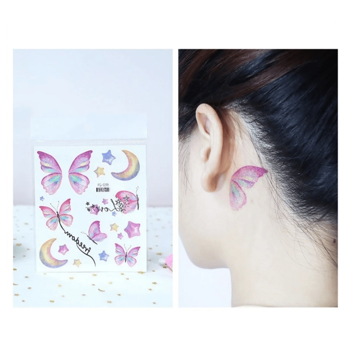 26 PCS Butterfly Tattoo Stickers For Women And Girls, Realistic Fake ...
